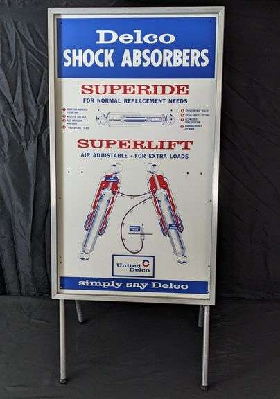 DELCO SUPERIDE & SUPERLIFT SHOCK ABSORBERS DISPLAY SIGN - Millers ...