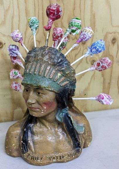 CHIEF WATTA POP SUCKER DISPLAY SIGN - Millers Auction Co.