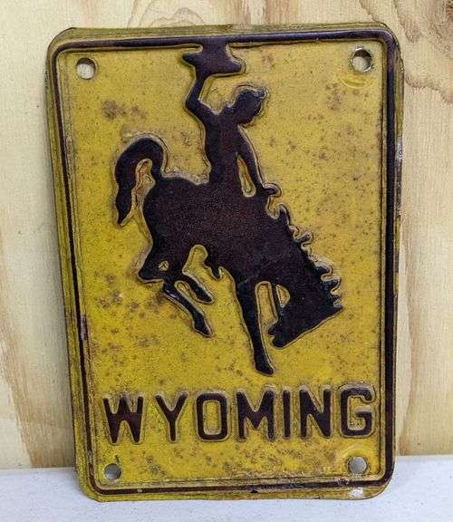 EMBOSSED TIN WYOMING SIGN LICENSE PLATE (PRISON PAROLE) - Millers ...