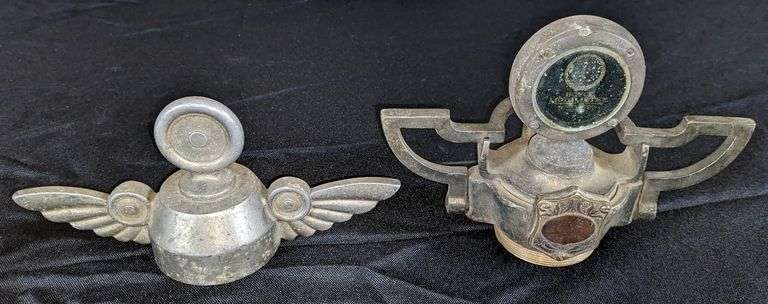 BOYCE MOTO METER & WINGED WHEEL RADIATOR CAP MASCOT - Millers Auction Co.