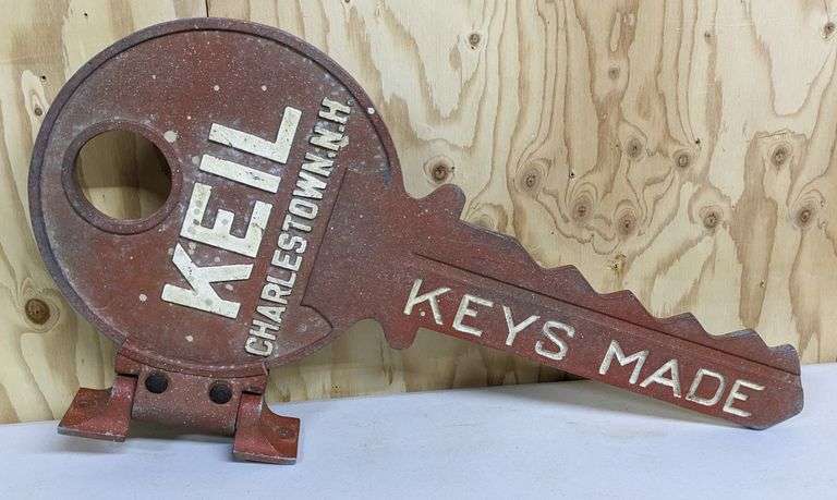 3-D KEIL KEYS MADE CAST ALUMINUM KEY SIGN - Millers Auction Co.