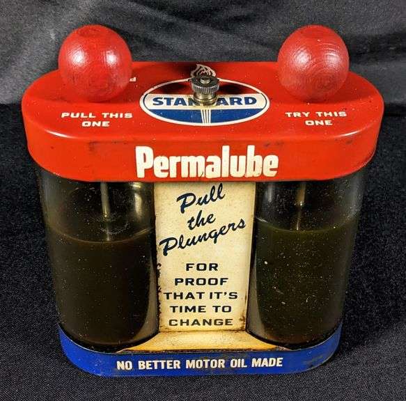 STANDARD OIL CO PERMALUBE MOTOR OIL COUNTER TOP DISPLAY - Millers ...