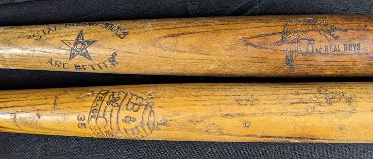 B&B BEEHIVE & STAR BRAND SHOES BASEBALL BATS - Millers Auction Co.