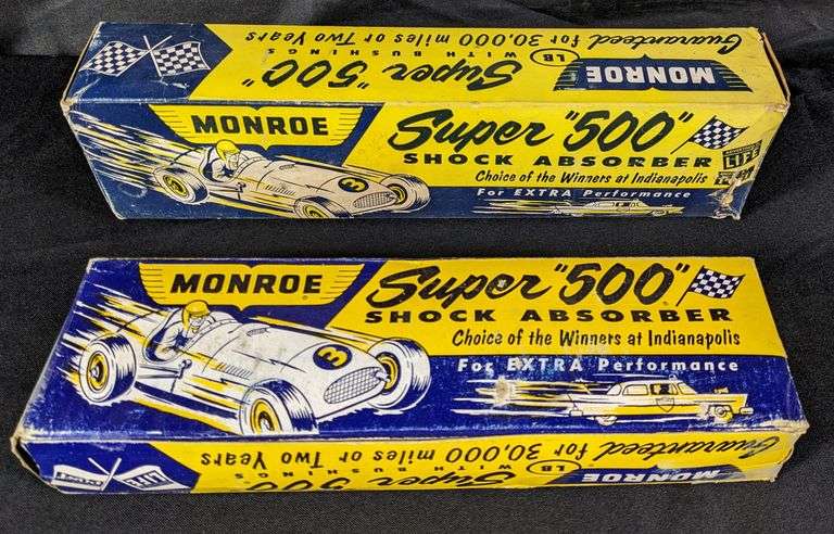 PAIR OF MONROE "500" SHOCK ABSORBERS BOXES - Millers Auction Co.