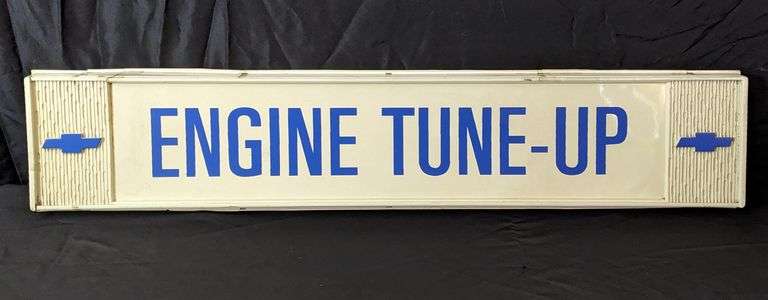 CHEVROLET ENGINE TUNE UP SIGN - Millers Auction Co.