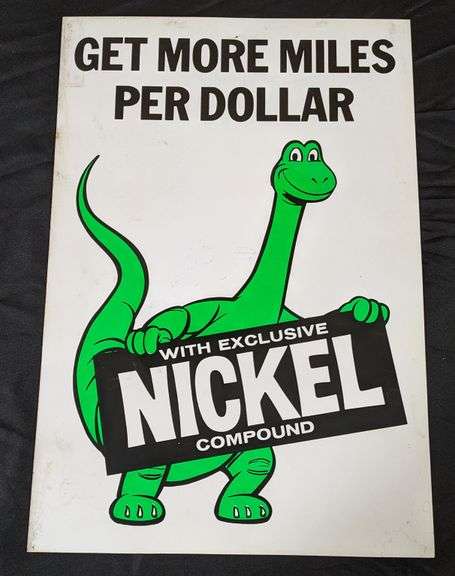 PLASTIC SINCLAIR NICKEL COMPOUND SIGN - Millers Auction Co.