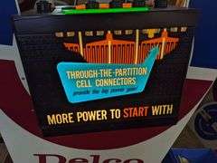 DELCO ENERGIZER BATTERY MOTION LIGHTED SIGN DISPLAY - Millers Auction Co.