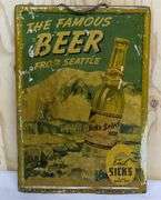 TIN SIGN EMIL SICKS SELECT BEER SEATTLE BREWING & MALTING - Millers ...
