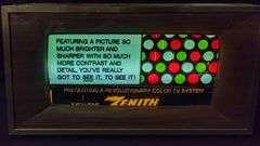 ZENITH CHROMACOLOR LIGHTED MOTION SIGN - Millers Auction Co.