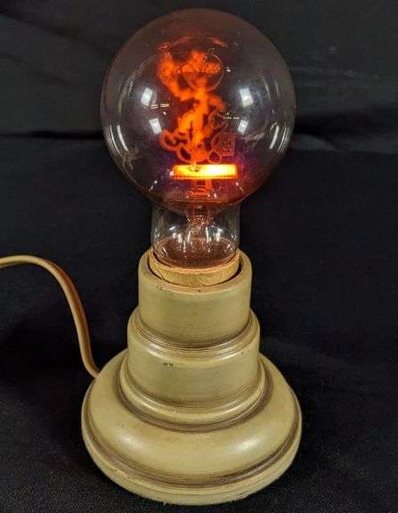 RARE REDDY KILOWATT LIGHT BULB LAMP - Millers Auction Co.