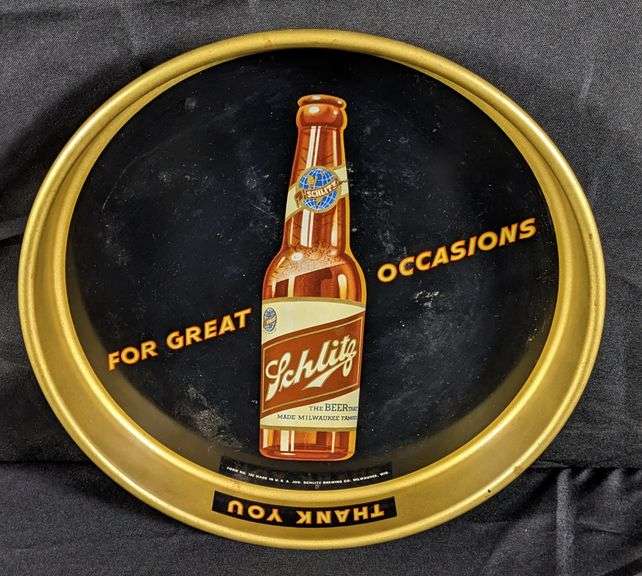 SCHLITZ FOR GREAT OCCASSIONS BEER TRAY MILWAUKEEE WISCONSIN - Millers ...