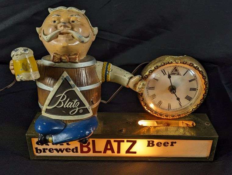 BLATZ BEER KEG MAN CLOCK - Millers Auction Co.