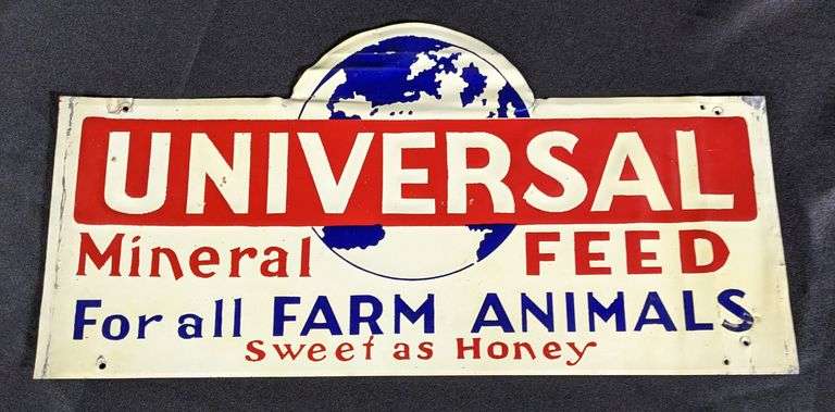 UNIVERSAL FARM ANIMAL FEED SIGN - Millers Auction Co.