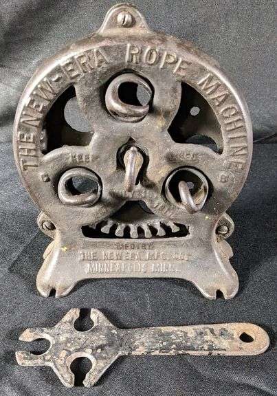 CAST IRON ROPE MAKER "NEW ERA ROPE MACHINE" MINNEAPOLIS MINNESOTA ...
