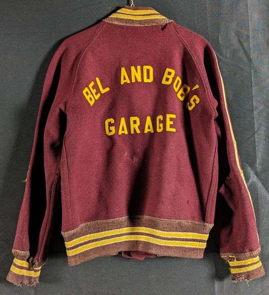 VINTAGE WOOL JACKET BELL & BOB'S GARAGE (ALMA WISCONSIN) (LETTERMAN ...