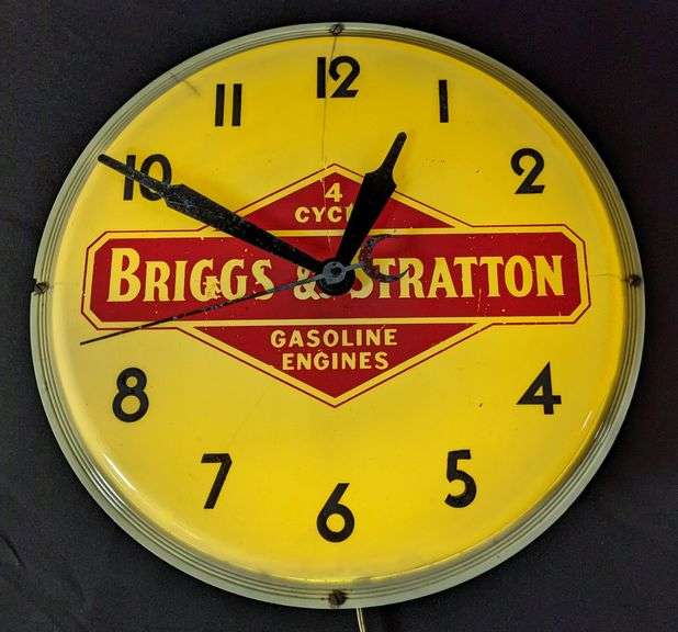 BRIGGS & STRATTON GASOLINE ENGINES CLOCK - Millers Auction Co.