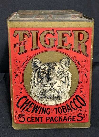 COUNTRY STORE SIZE CARDBOARD TIGER CHEWING TOBACCO BIN - Millers ...