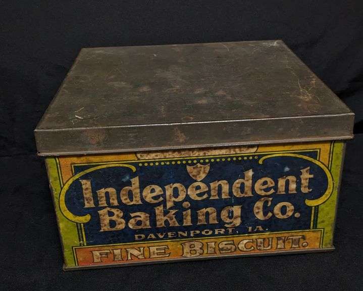 COUNTRY STORE PAPER LABEL TIN BIN INDEPENDENT BAKING CO DAVENPORT IOWA ...