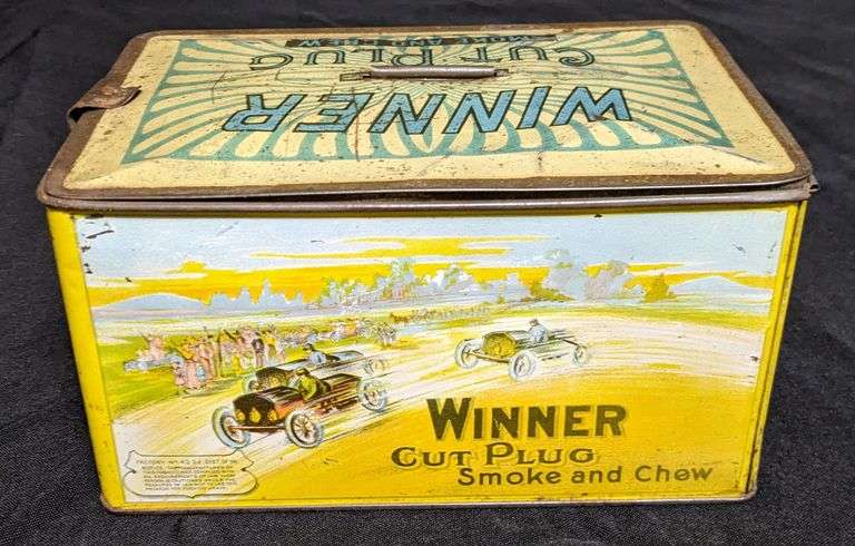 WINNER CUT PLUG TOBACCO TIN CAN J WRIGHT & CO RICHMON VA - Millers ...