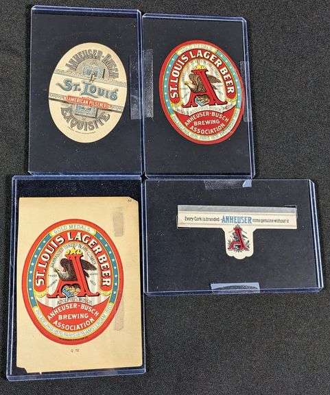 ANHEUSER BUSCH ST LOUIS MISSOURI BEER BOTTLE LABELS ST LOUIS LAGER ...