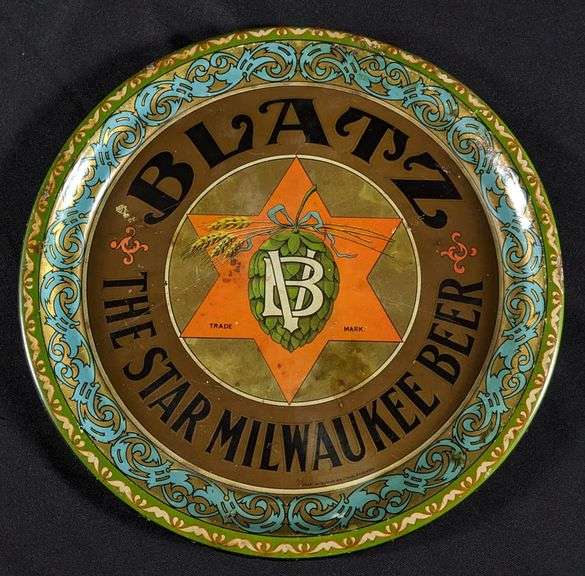 PRE PRO BEER TRAY BLATZ THE STAR MILWAUKEE BEER WISCONSIN - Millers ...