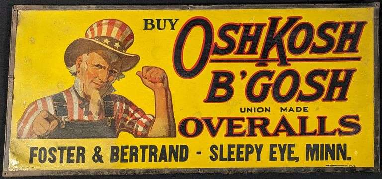 BUY OSHKOSH B'GOSH UNION MADE OVERALLS FOSTER & BERTRAND SLEEPY EYE ...