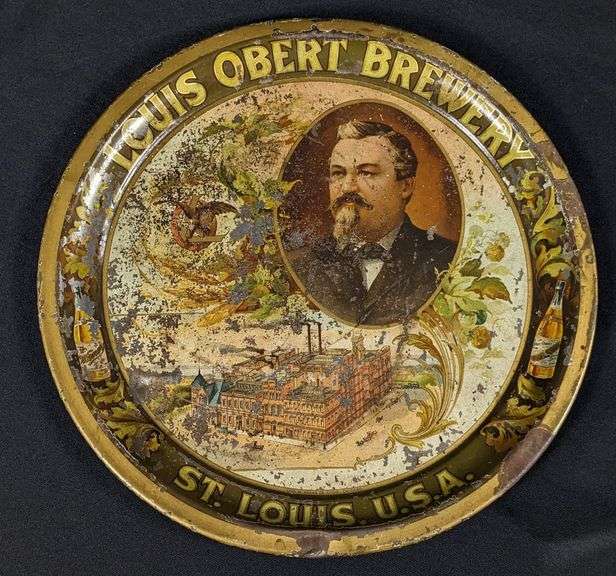 PRE PRO BEER TRAY LOUIS OBERT BREWERY ST LOUIS MISSOURI - Millers ...