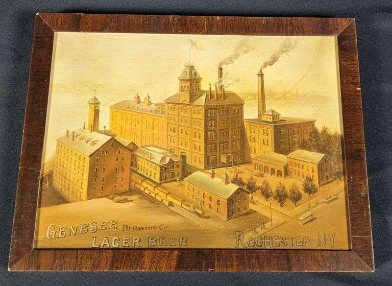 PRE PRO HAND PAINTED BREWERY SCENE GENESEE BREWING CO ROCHESTER NEW ...