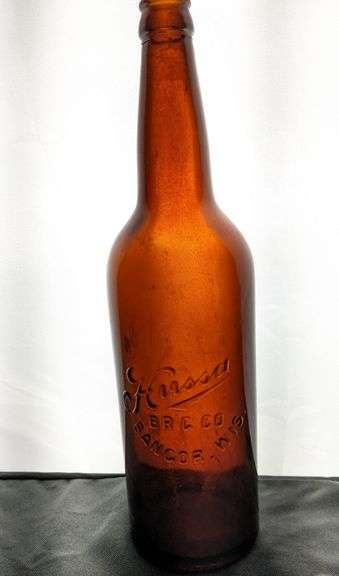 PRE PRO EMBOSSED BEER BOTTLE HUSSA BRG CO BANGOR WISCONSIN - Millers ...