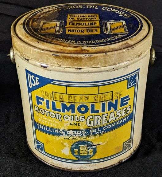 5# GREASE CAN FILMOLINE TRILLING BROS OIL CO SHEBOYGAN WISCONSIN ...