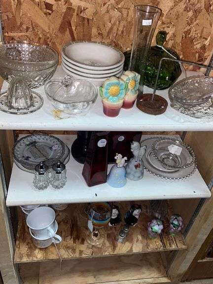 Glassware, salt and pepper, relish Dishes, plates, - McLaughlin ...