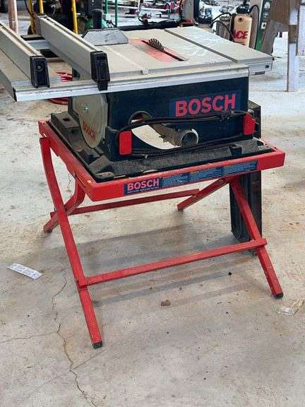Bosch 4000 10” Table saw with stand - McLaughlin Auctioneers, LLC- mc ...