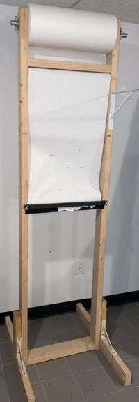 Freestanding Wood Paper Roll Stand, 21.5"x30"x81", Holds Single Roll ...