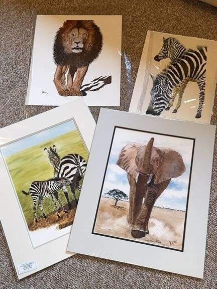 African wildlife painting reproductions - McLaughlin Auctioneers, LLC ...