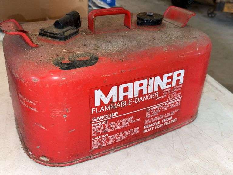 Mariner boat gas can - McLaughlin Auctioneers, LLC- mc-bid.com
