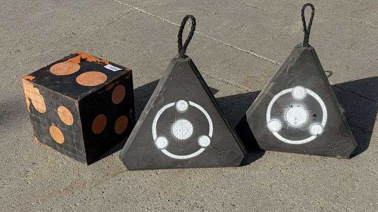 Archery Target Set with Cube and Hanging Triangle Targets, High-Density ...