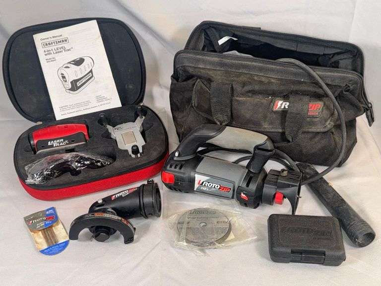 RotoZip Rotary Tool Kit with Laser Level, Corded Electric, 120V, 30,000 ...