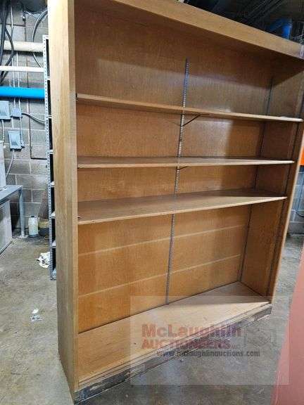 Large Wooden Bookshelf - McLaughlin Auctioneers, LLC- mc-bid.com