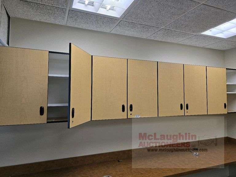 Wall-mounted Storage Cabinets with Countertop - McLaughlin Auctioneers ...