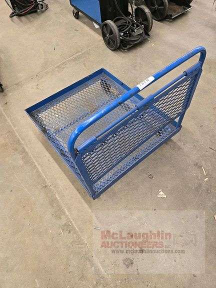 Blue Metal Shop Cart - McLaughlin Auctioneers, LLC- mc-bid.com