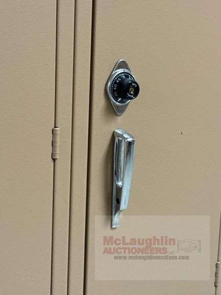 Beige Metal School Lockers with Combination Locks 1-30 to 1-59 ...