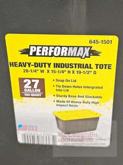 10 Performax 27 Gallon Heavy-Duty Industrial Totes - McLaughlin ...