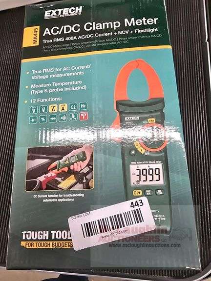 Extech MA445 AC/DC Clamp Meter - McLaughlin Auctioneers, LLC- mc-bid.com