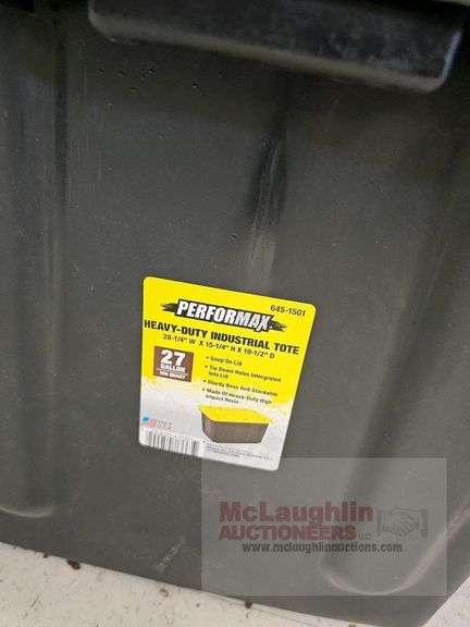 10 Performax 27 Gallon Heavy-Duty Industrial Totes. - McLaughlin ...