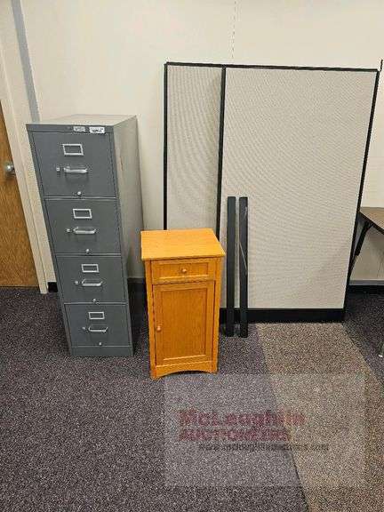 4-Drawer Metal Filing Cabinet, Wooden Cabinet, Partitions - McLaughlin ...