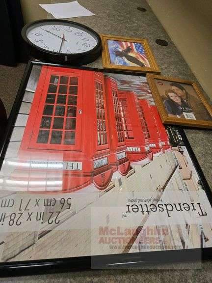 Timex Wall Clock and Trendsetter Picture Frame Set, 22x28in Frame ...