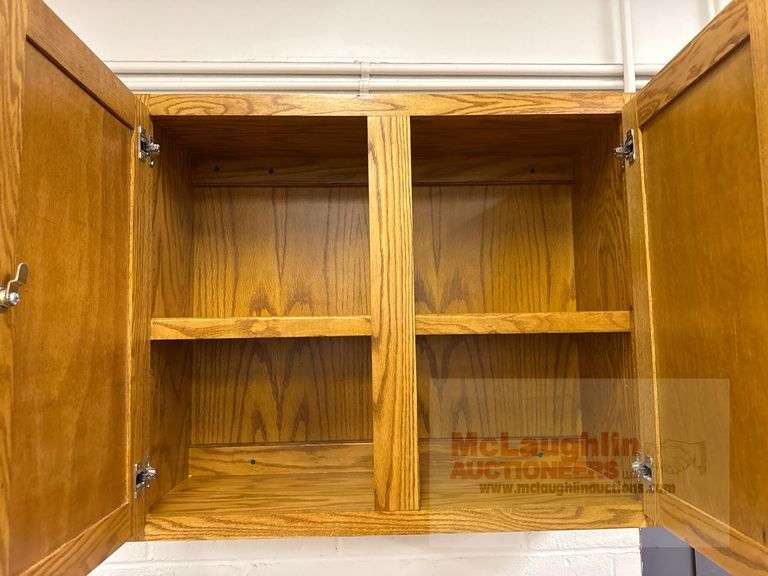 Oak Wall Cabinet - McLaughlin Auctioneers, LLC- mc-bid.com