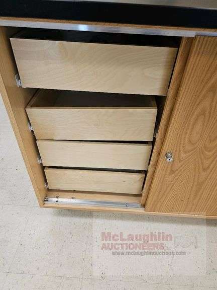 Portable Science Lab Workstation with Stainless Steel Sink & 4 Drawers ...