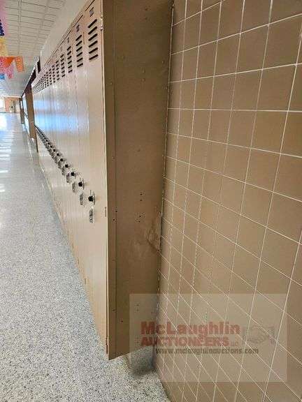 Beige Metal School Locker with Combination Lock, Ventilated. 2-289 to 2 ...
