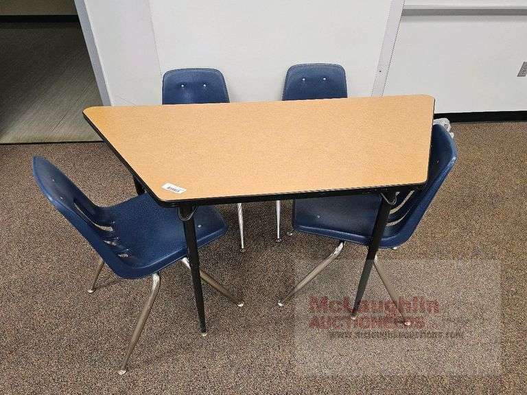 Classroom Table and Chairs Set, Triangular Table - McLaughlin ...